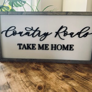 Country Roads Take Me Home | Country Sign | Western Sign | Rustic Sign ...
