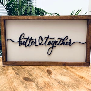 Better Together | Wall Decor | Wedding Gift | Living Room Decor ...