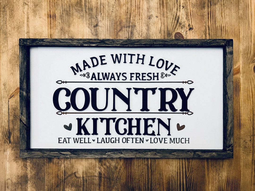 Country Kitchen | Country Sign | Western Sign | Rustic Sign | Cowboy ...