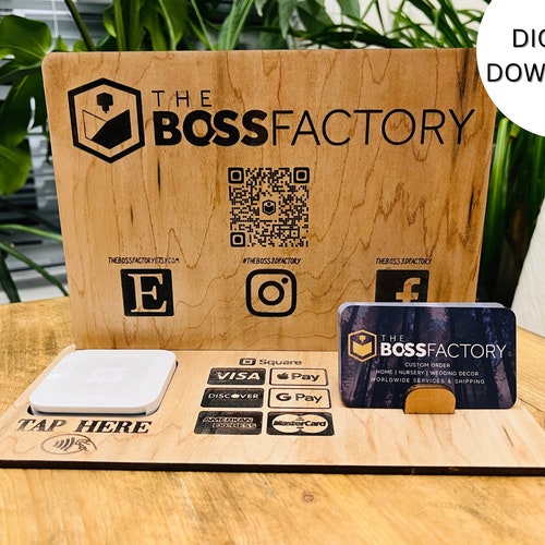 Square Reader Dock Square Payment Sign Laser Cut File - Etsy UK