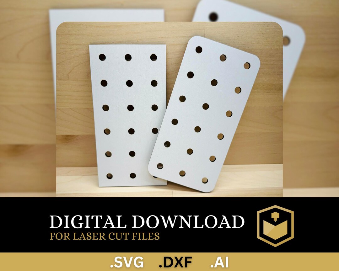 CNC Laser Cut Pegboard Templates | Square, Rectangle, Custom Grid (svg ...