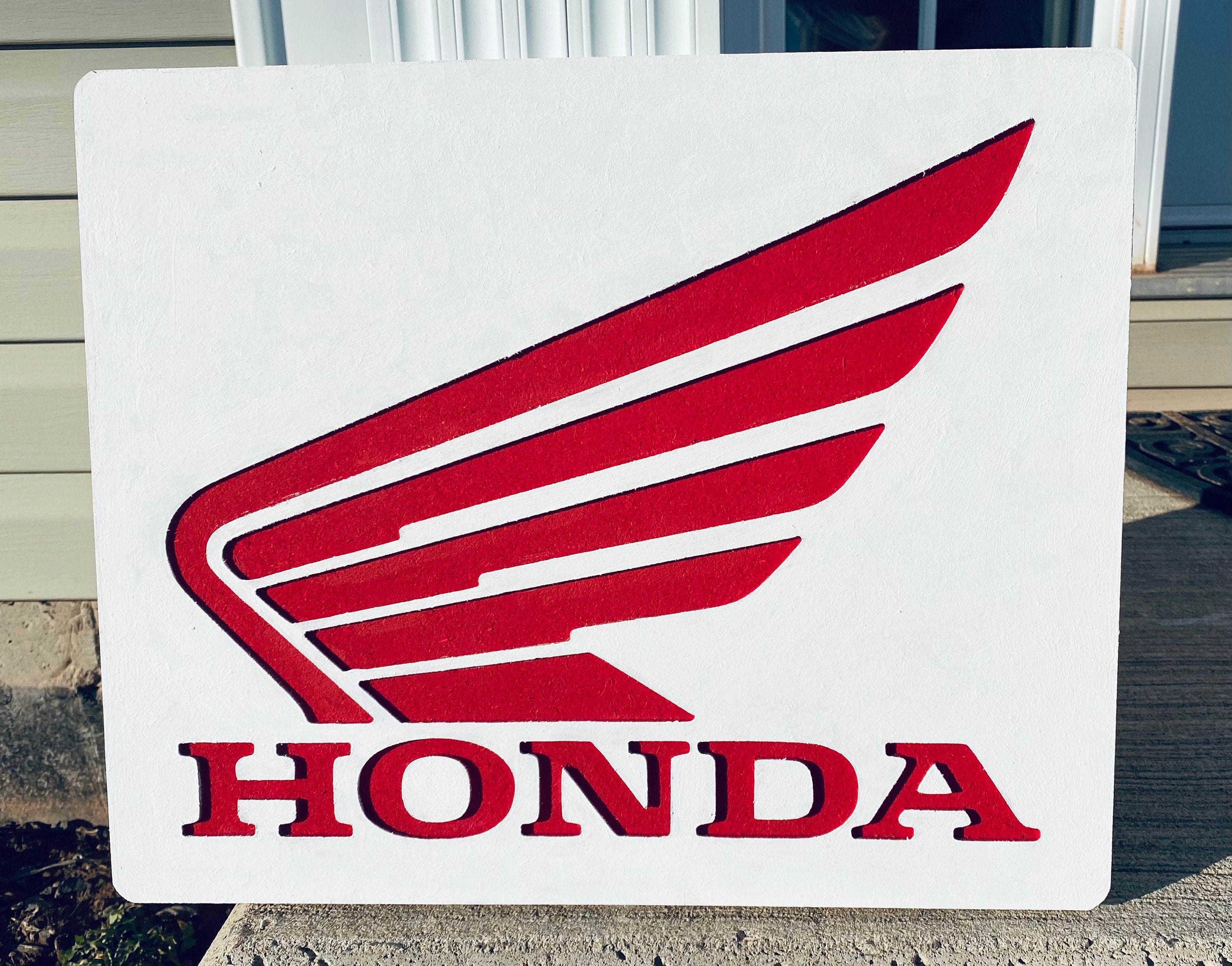 Honda Motorcycle Sign Handmade 16 by 15 by 5/8 | Etsy