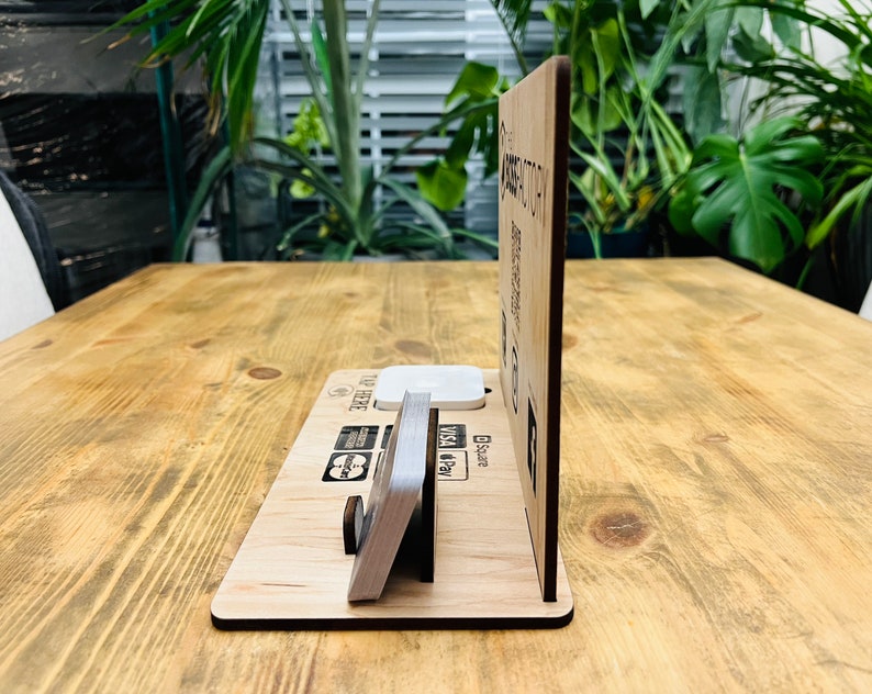 Square Reader Dock Laser Cut File: Payment Sign, Business Card Holder ...