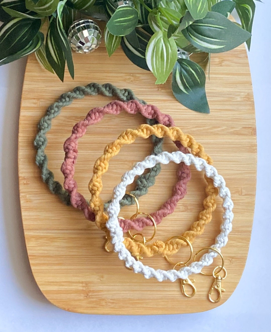 Macrame Bracelet Keychain - Etsy