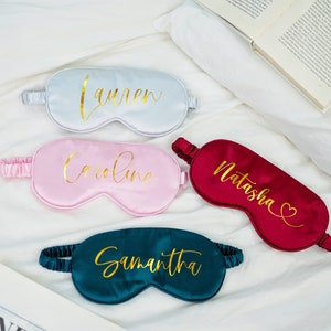 Custom Eye Mask Personalized Sleep Mask Bridesmaid Gift Custom Satin ...
