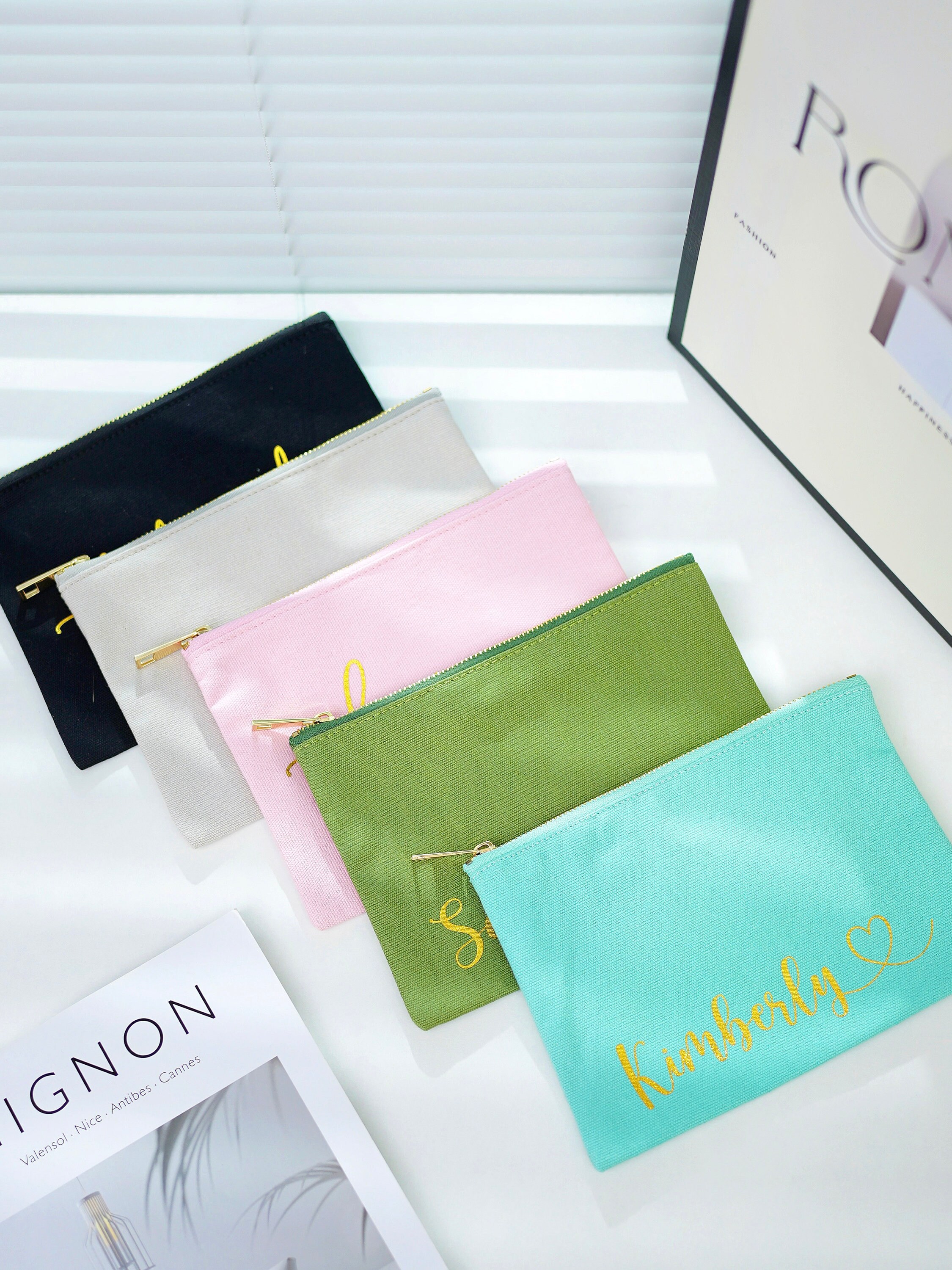 Personalized Makeup Bag Custom Makeup Bag Bridesmaid Proposal ...