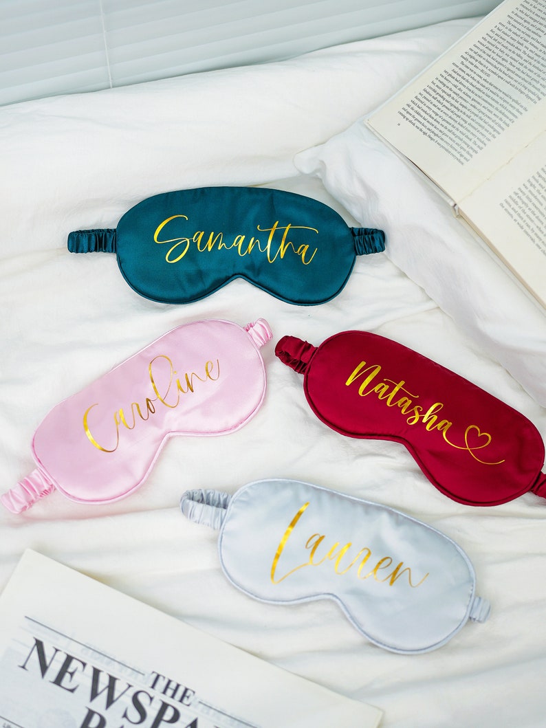 Custom Eye Mask Personalized Sleep Mask Bridesmaid Gift Custom Satin ...