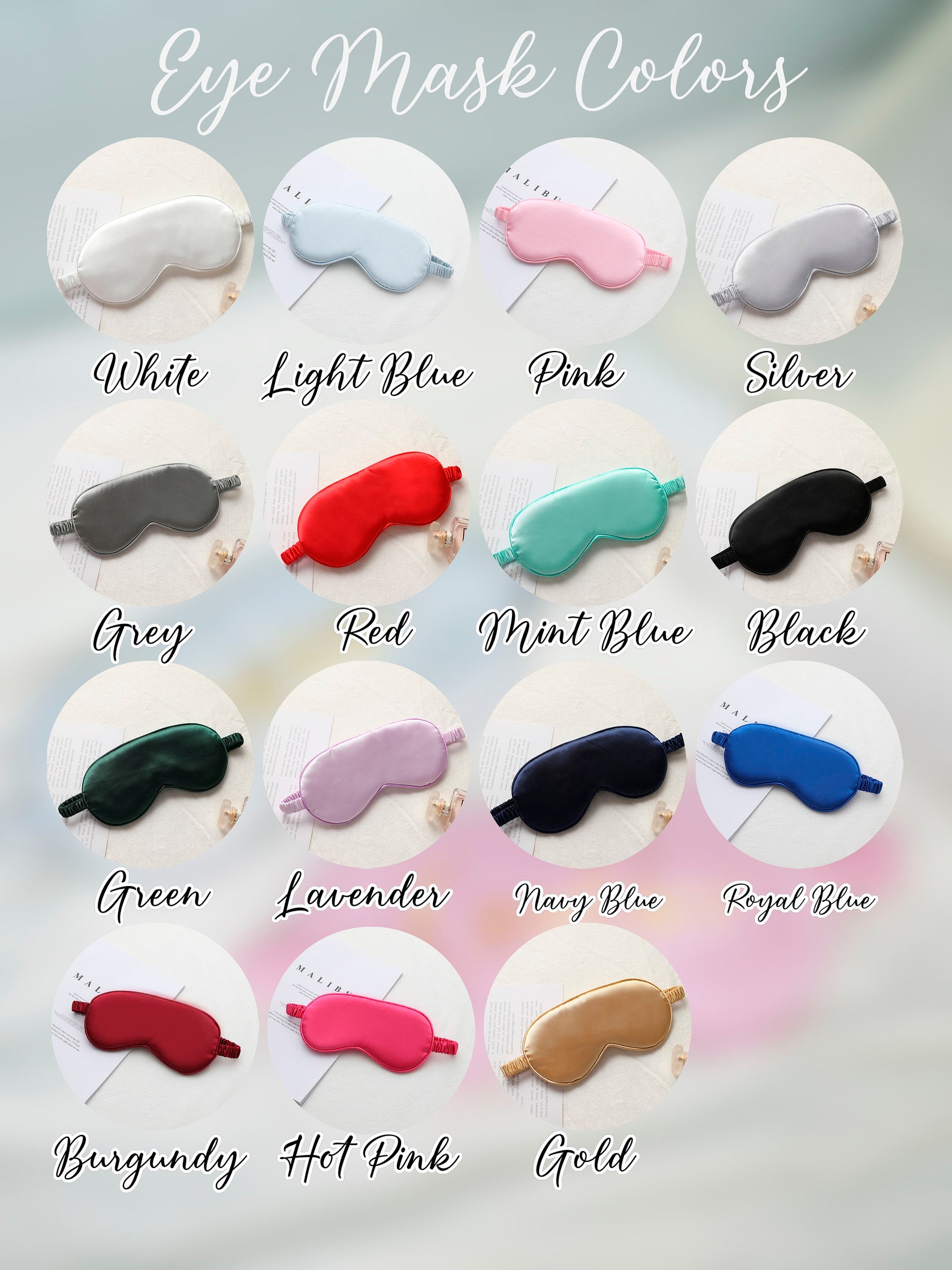 Custom Eye Mask Personalized Sleep Mask Bridesmaid Gift Custom Satin ...