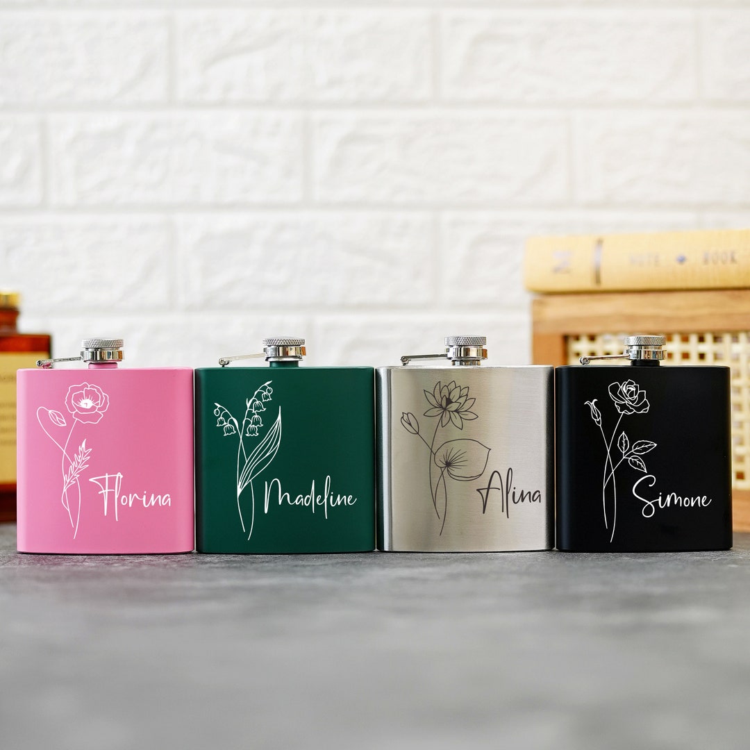 Personalized Flask for Women/bridesmaid Flask/ Bridesmaid Gift/maid of ...
