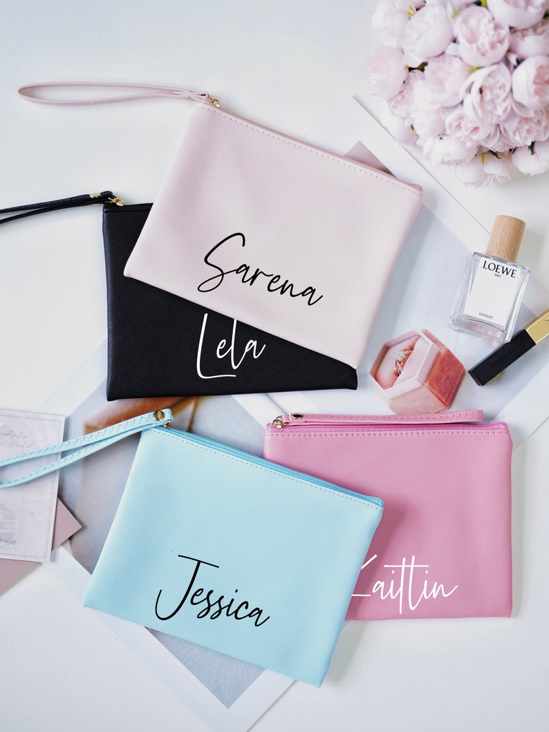 Personalised Clutch Bag/ Customized Initial Pouch/ Personalized Bag ...