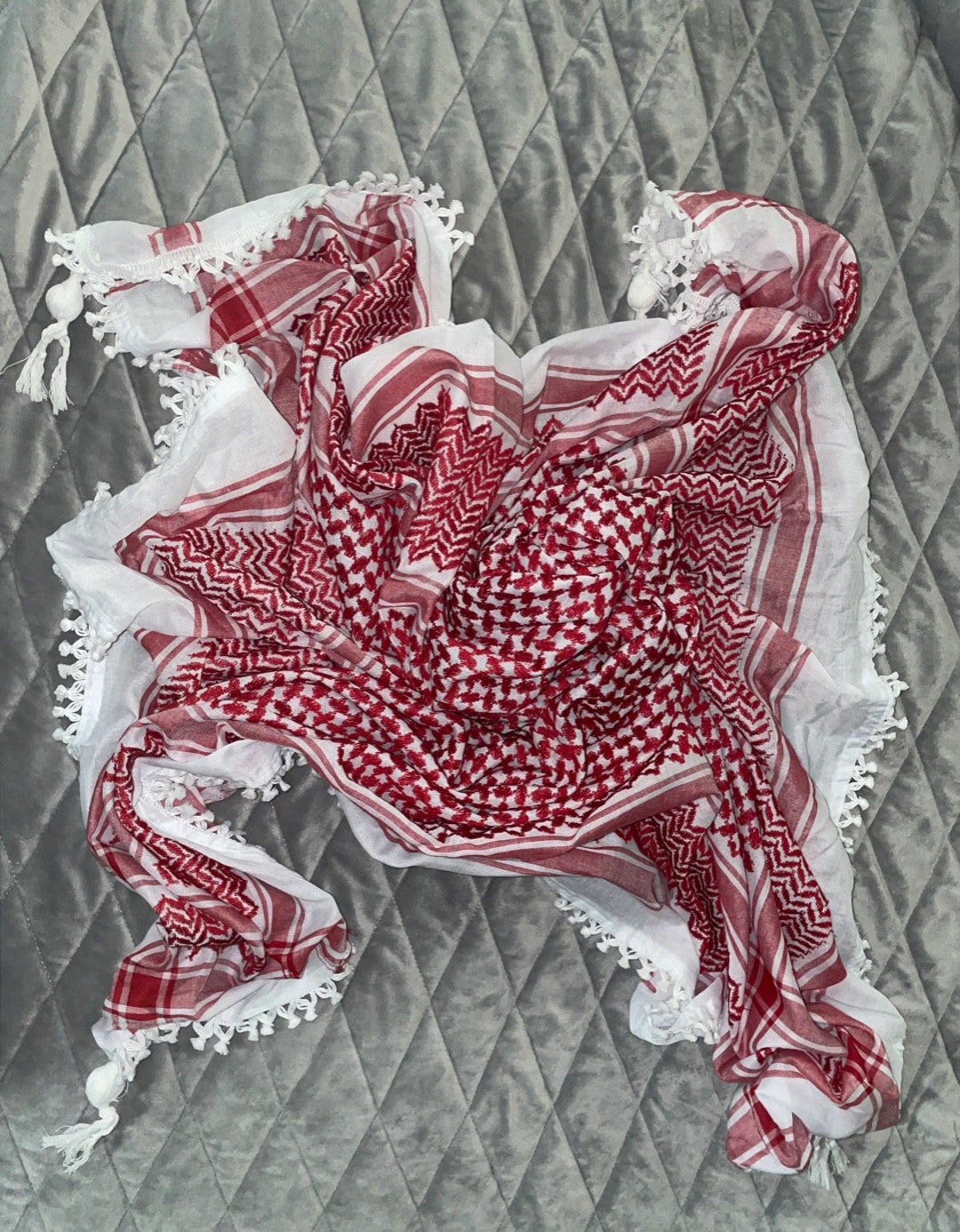 Red Keffiyeh Jordanian Palestinian Kufiyah Kufiya - Etsy UK