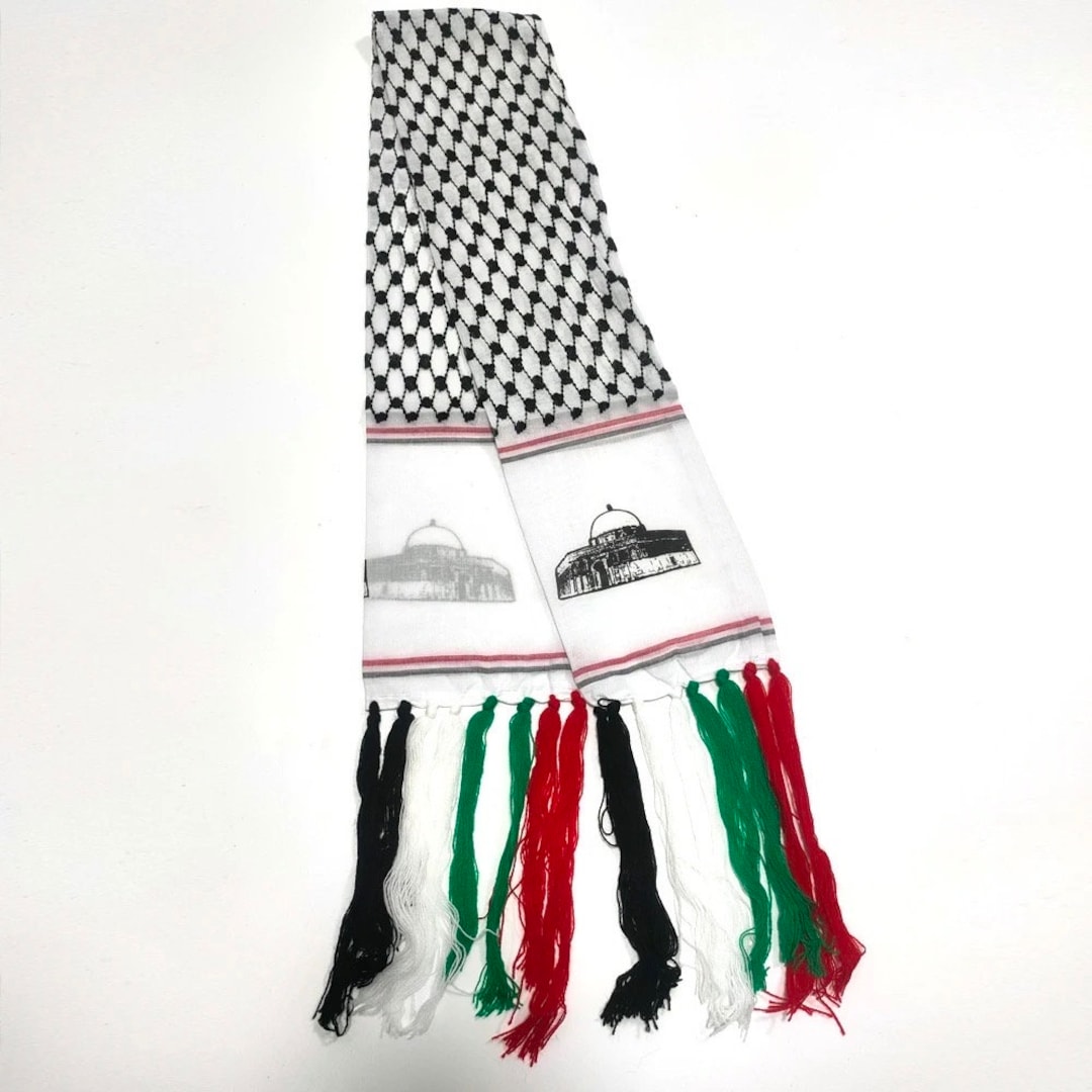 Quds Keffiyeh Scarf Jerusalem Simple Keffiyeh Jordanian Palestinian ...