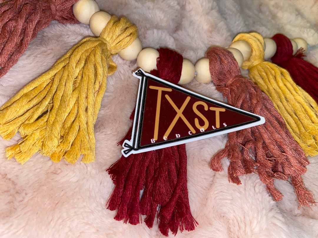 TXST University Banner Vinyl Sticker - Etsy