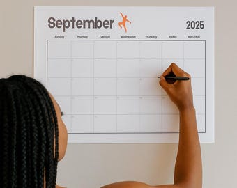 Dance Calendar: 2025-2026, 16 Month Printable Wall Calendar (digital ...