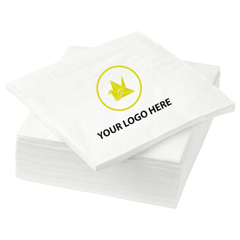 Custom Printed Paper Napkins | White 2 Ply | Dinner/luncheon/ Cocktail ...