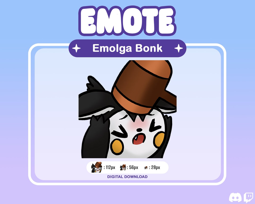 Emote Pokémon: Emolga BONK for Discord, Twitch Streaming PNG - Etsy