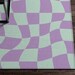 Green Purple Checkered Rug, Trippy Rug, Funky Rug, Optical Illusion ...