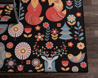 Woodland Animals Folk Art - Etsy