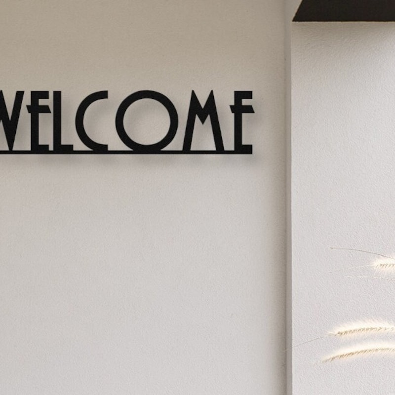 Steel Welcome Sign - Etsy