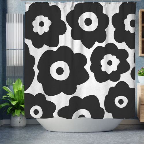 Boho Shower Curtain Mid Century Modern Abstract Sunrise And Etsy
