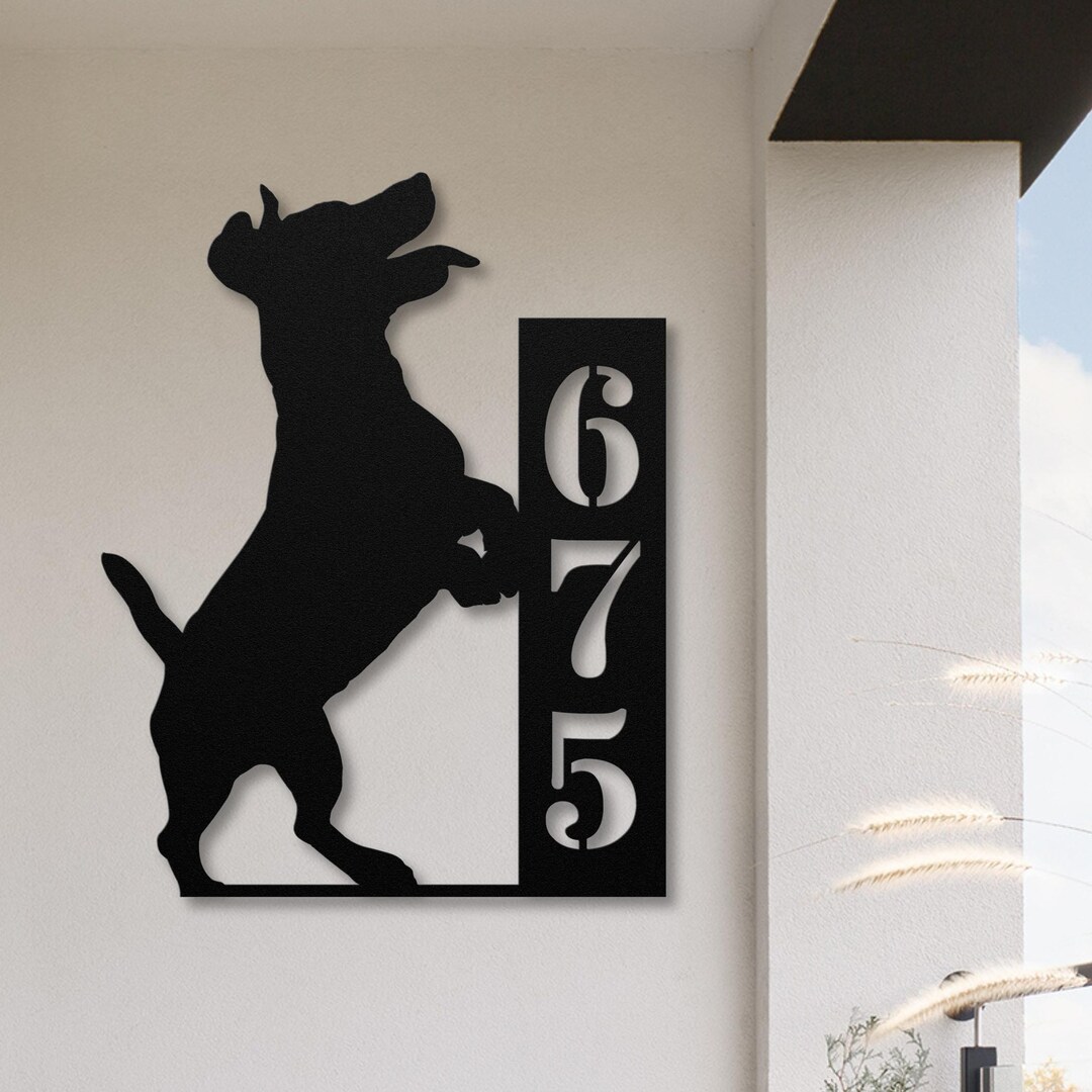 Jack Russell Terrier Custom House Number Sign, Jack Russell Gifts ...
