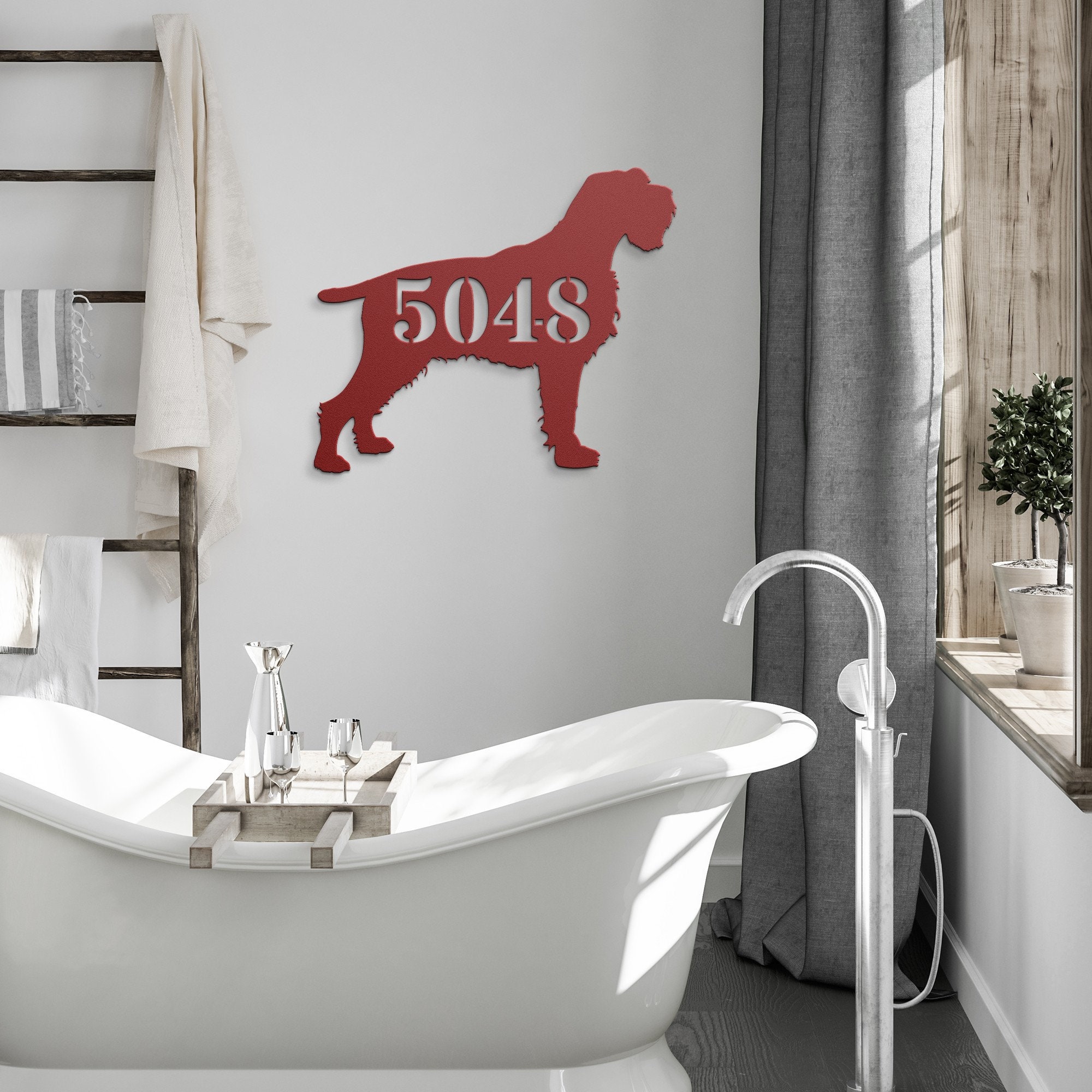 Wirehaired Pointing Griffon Custom House Number Sign, Wired Hair Griff ...