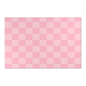 Pink Checkered Rug, Checkerboard Rug, Funky Rug, Blush Pink Cute Rug ...