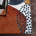 Abstract Rug, Boho Rug, Watercolor Abstract Shapes Area Rug, Rust Navy ...
