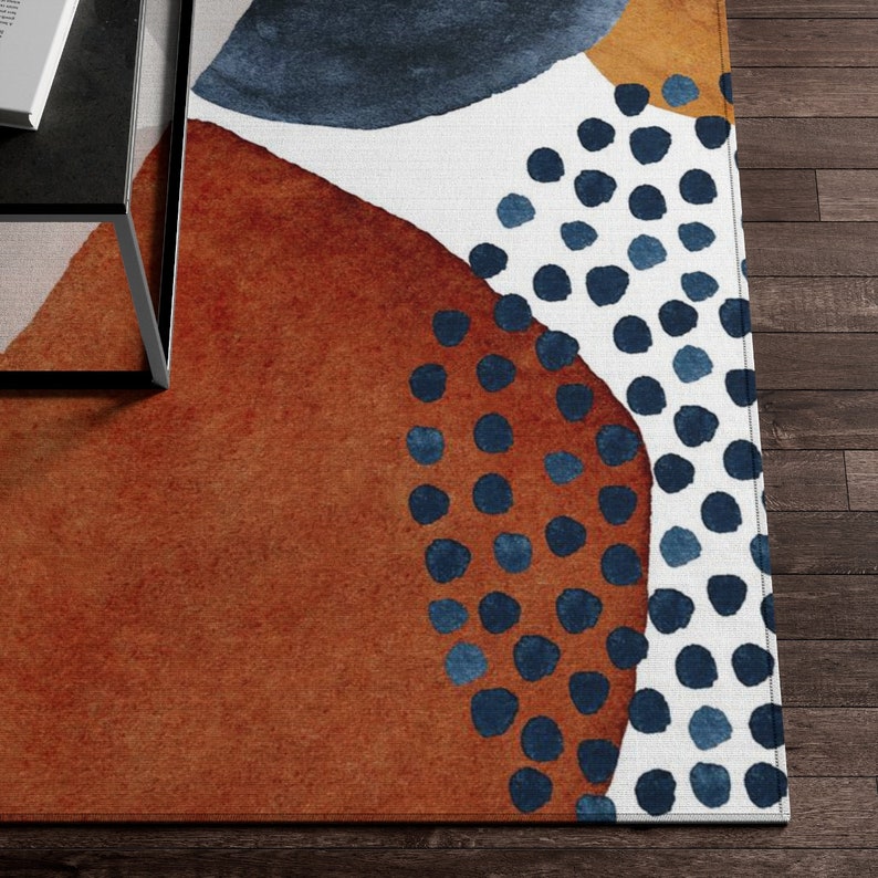 Abstract Rug Boho Rug Watercolor Abstract Shapes Area Rug - Etsy