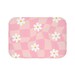 Pink Wavy Checkered Bath Mat, Checkerboard Daisy Preppy Bath Rug, Cute ...