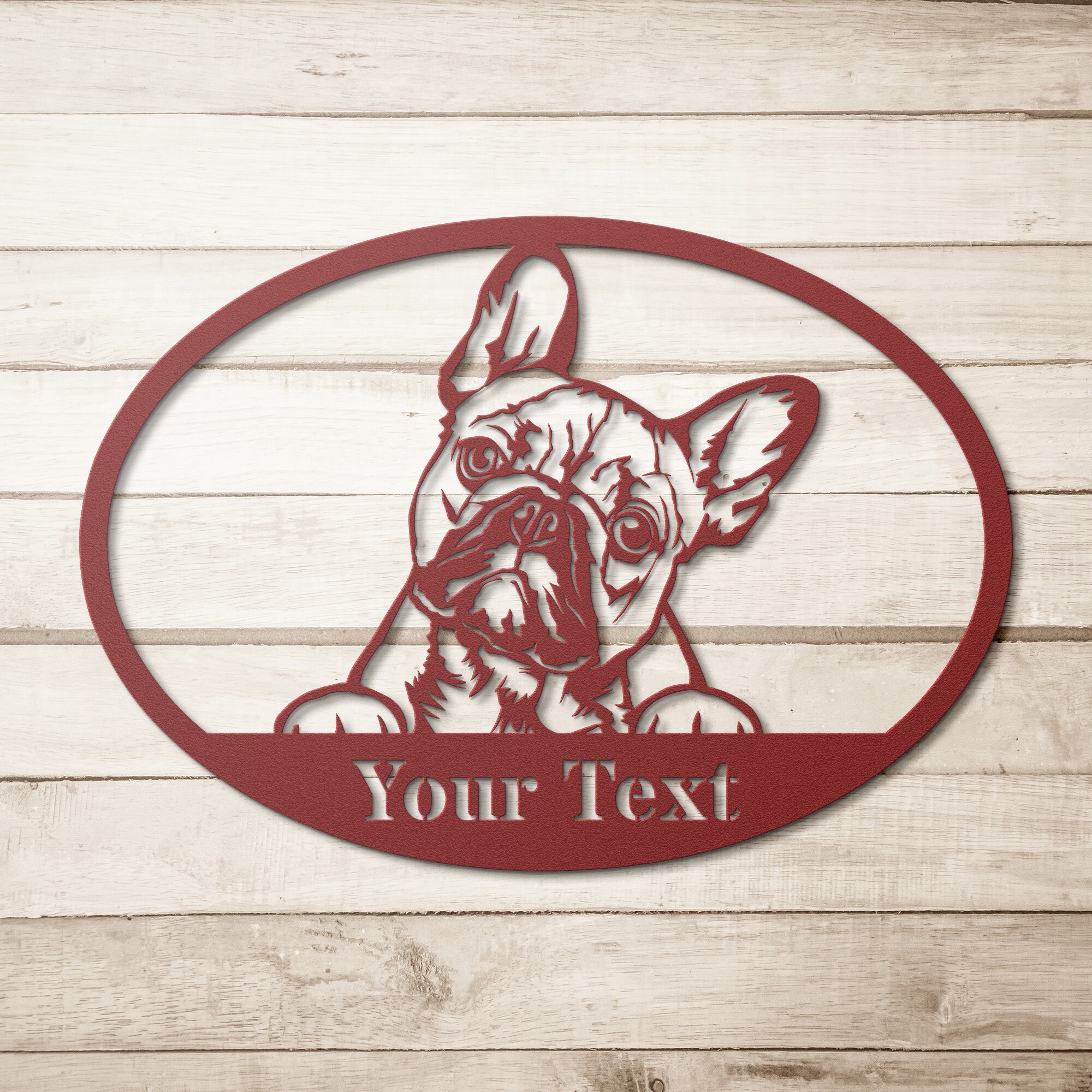 Personalized French Bulldog Gifts, Custom Frenchie Metal Wall Art ...