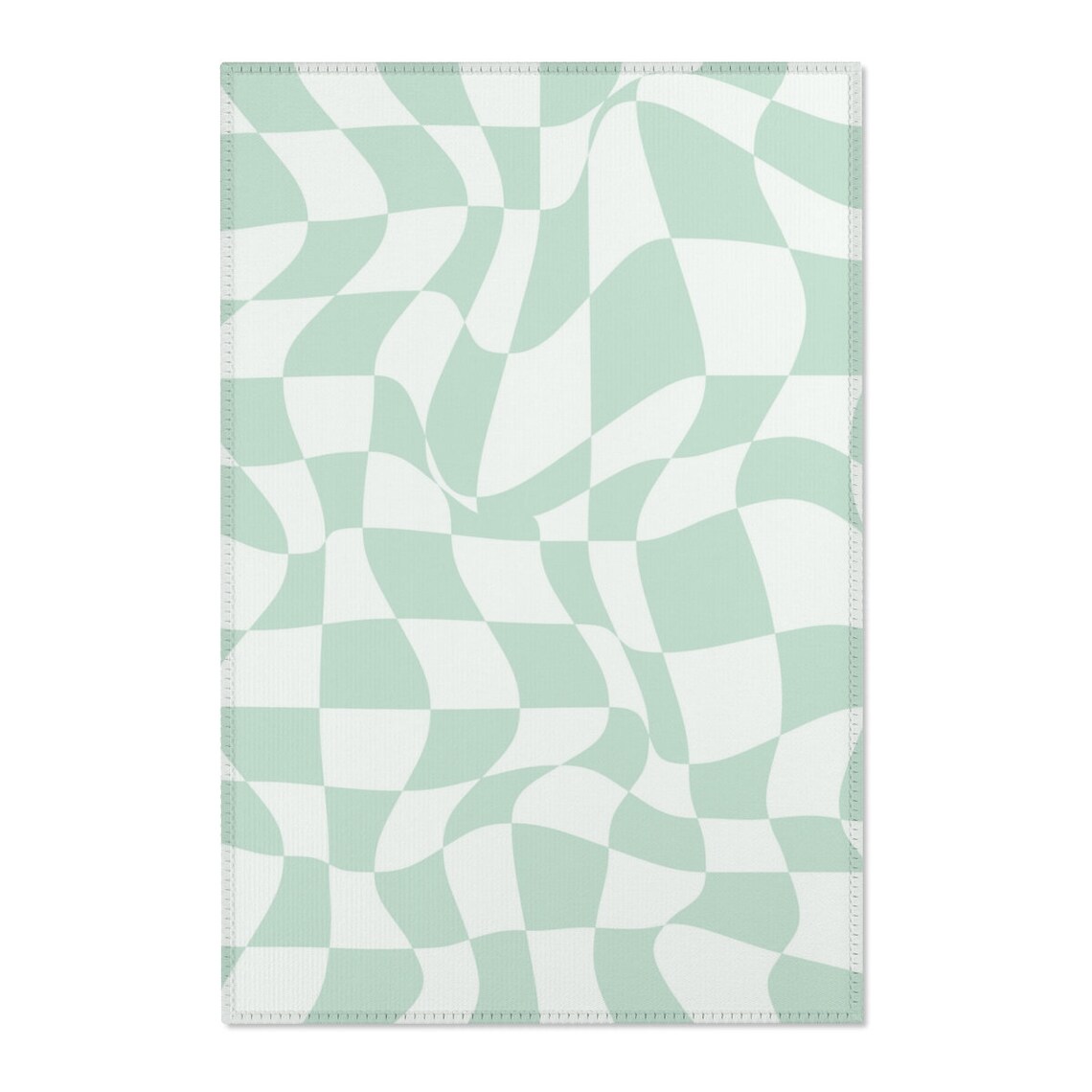 Sage Green Checkered Rug Trippy Rug Funky Rug Optical - Etsy