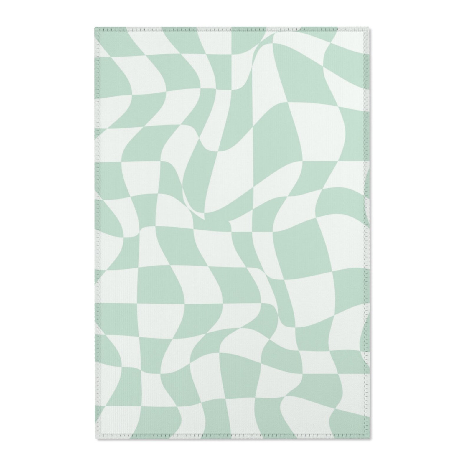 Sage Green Checkered Rug Trippy Rug Funky Rug Optical - Etsy