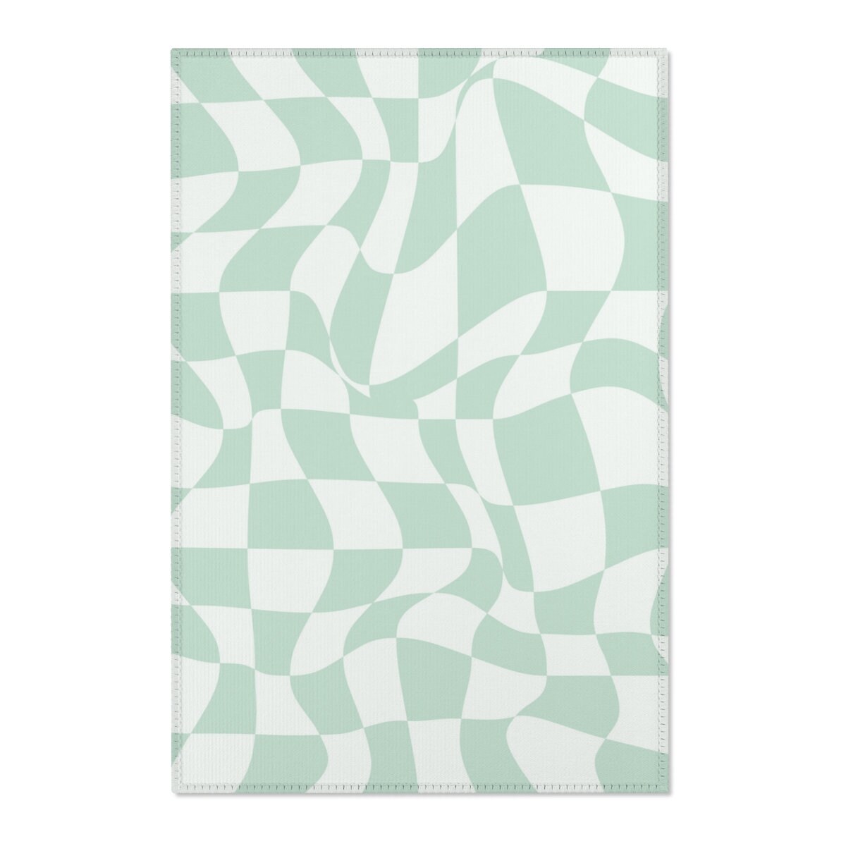 Sage Green Checkered Rug Trippy Rug Funky Rug Optical - Etsy