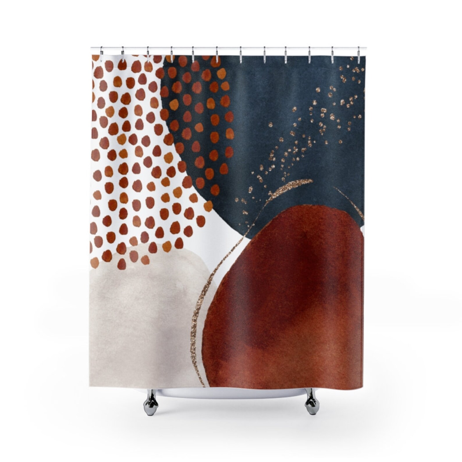 Abstract Art Bath Mat Non-slip Modern Bath Rug With Organic - Etsy