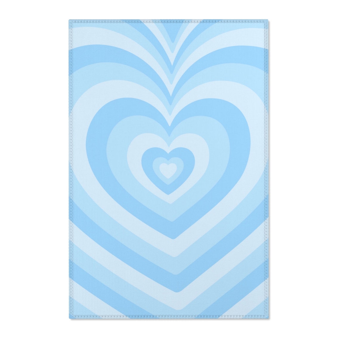 Light Blue Hearts Indie Aesthetic Boho Rug Danish Pastel Room - Etsy