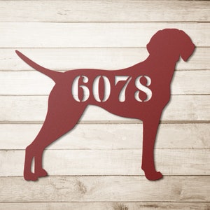 Vizsla Custom House Number Sign, Vizsla Gifts, Personalized Dog Metal ...