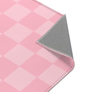 Pink Checkered Rug, Checkerboard Rug, Funky Rug, Blush Pink Cute Rug ...