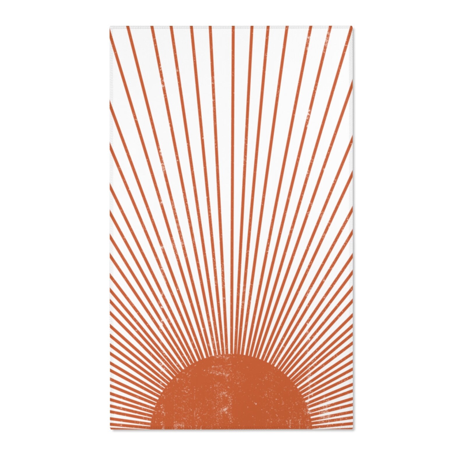 Boho Rug Mid Century Modern Sun Area Rug Terracotta Burnt - Etsy