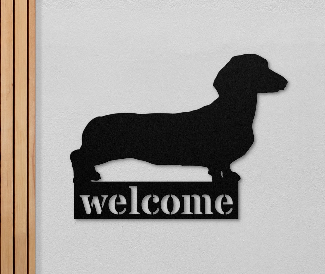Dachshund Welcome Sign for Front Porch, Dachshund Gift, Dachshund Decor ...