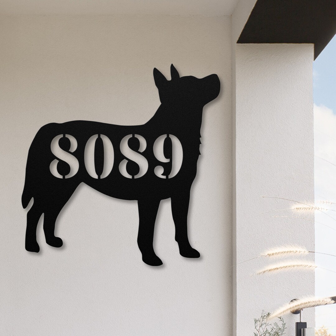 Australian Cattle Dog Custom House Number Sign, Blue Heeler Gifts ...
