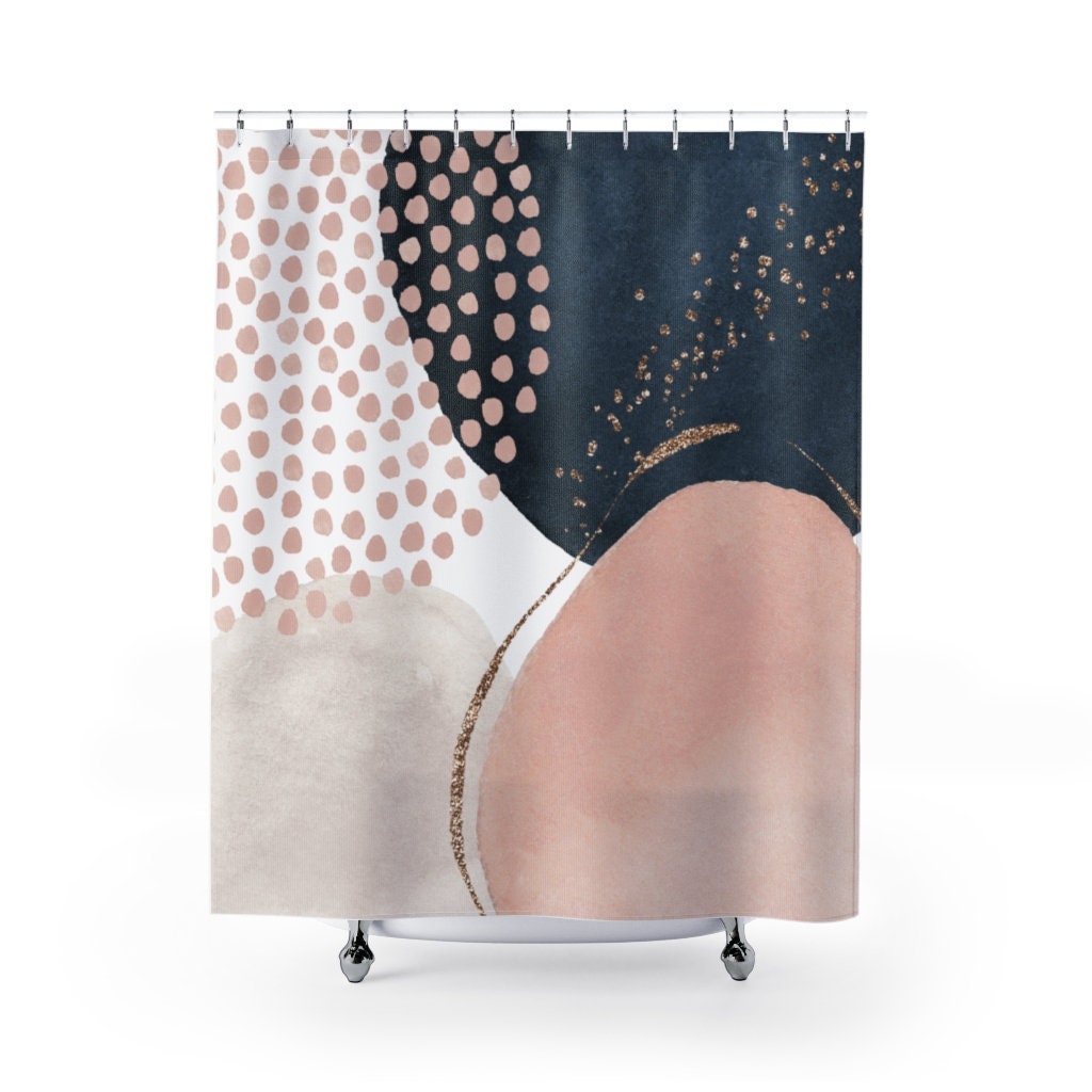 Abstract Art Bath Mat Non-slip Modern Bath Rug With Organic - Etsy