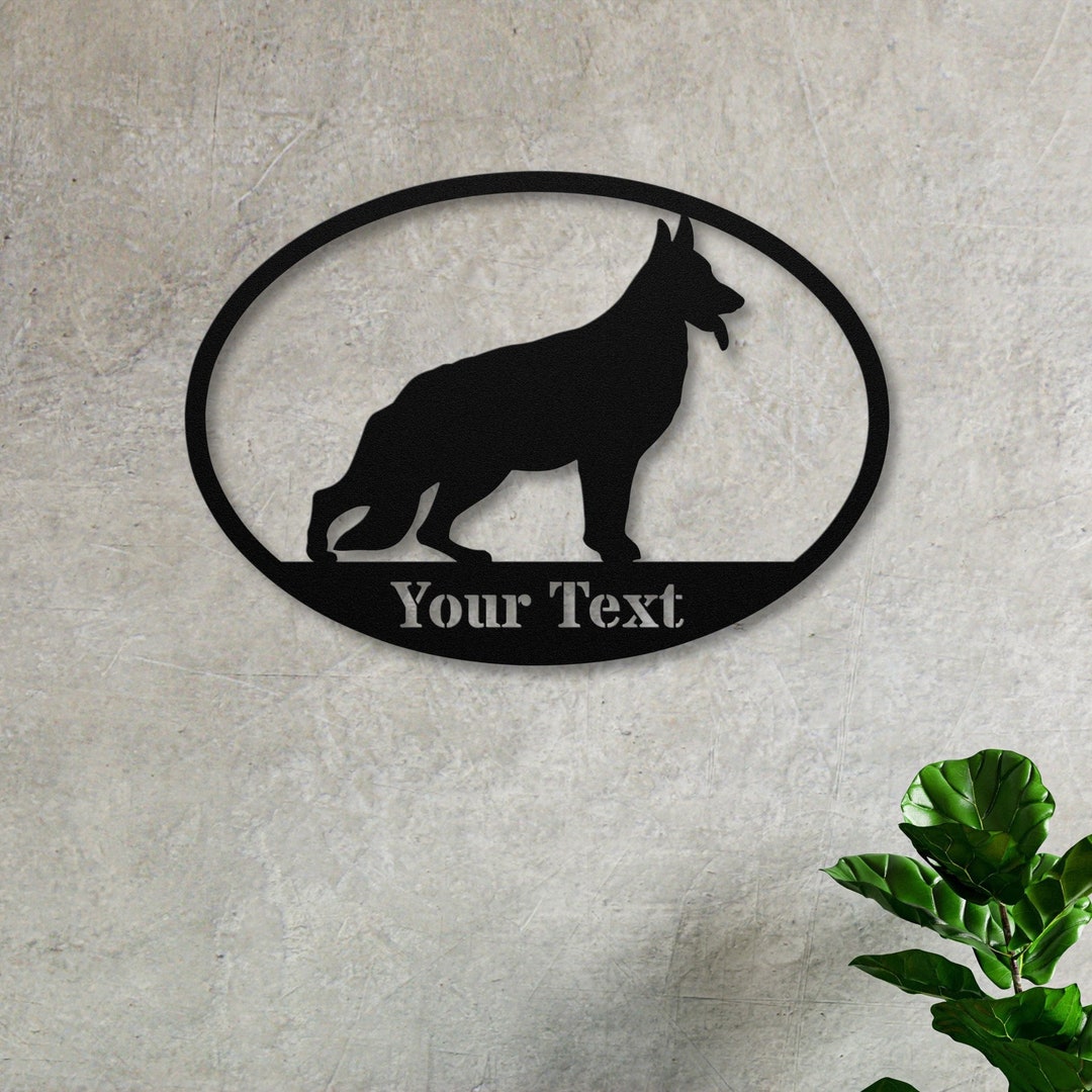 Personalized German Shepherd Gifts, Custom Dog Metal Wall Art, German ...