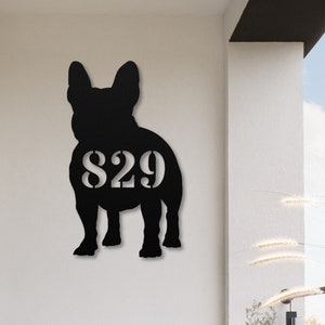 French Bulldog Custom House Number Sign, French Bulldog Gifts ...