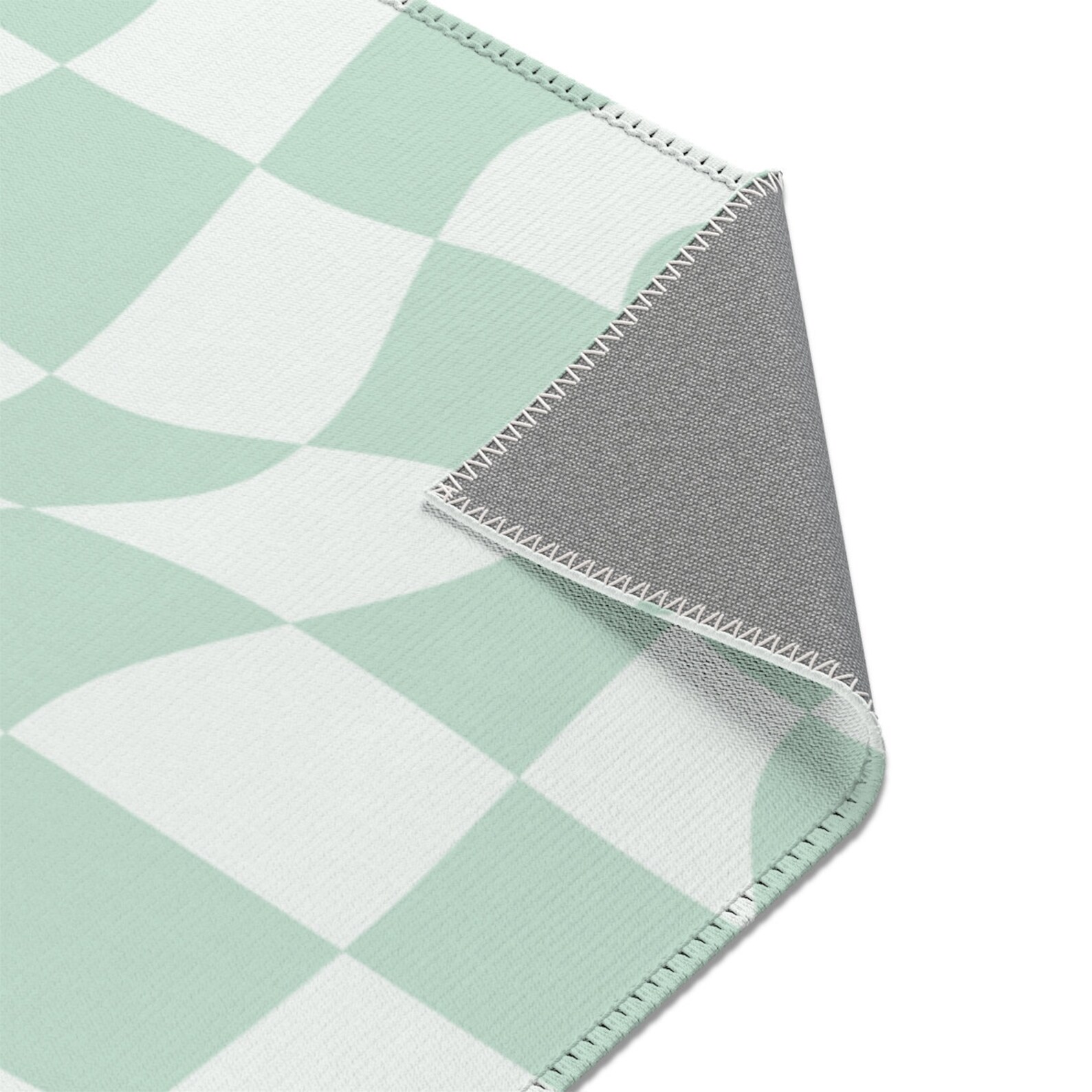 Sage Green Checkered Rug, Trippy Rug, Funky Rug, Optical Illusion ...