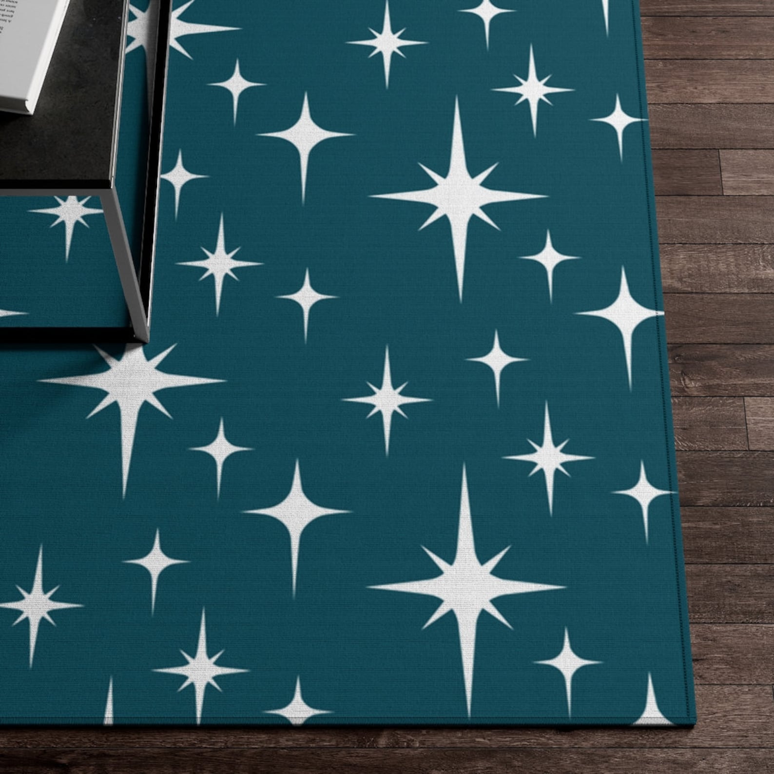 Retro Rug Mid Century Modern Atomic Starburst Area Rug Boho - Etsy