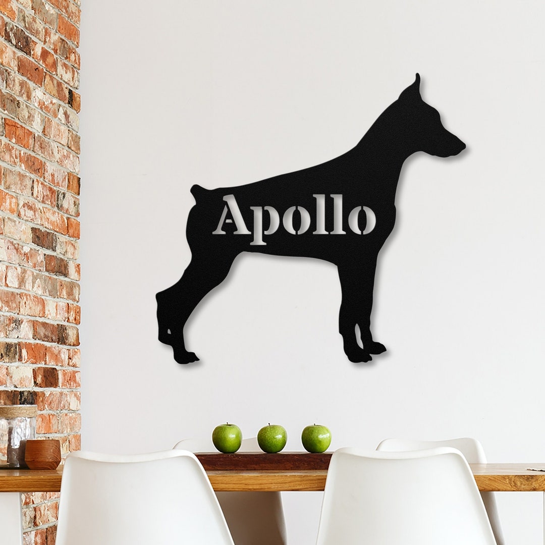 Doberman Custom Name Sign, Doberman Gifts, Personalized Doberman ...