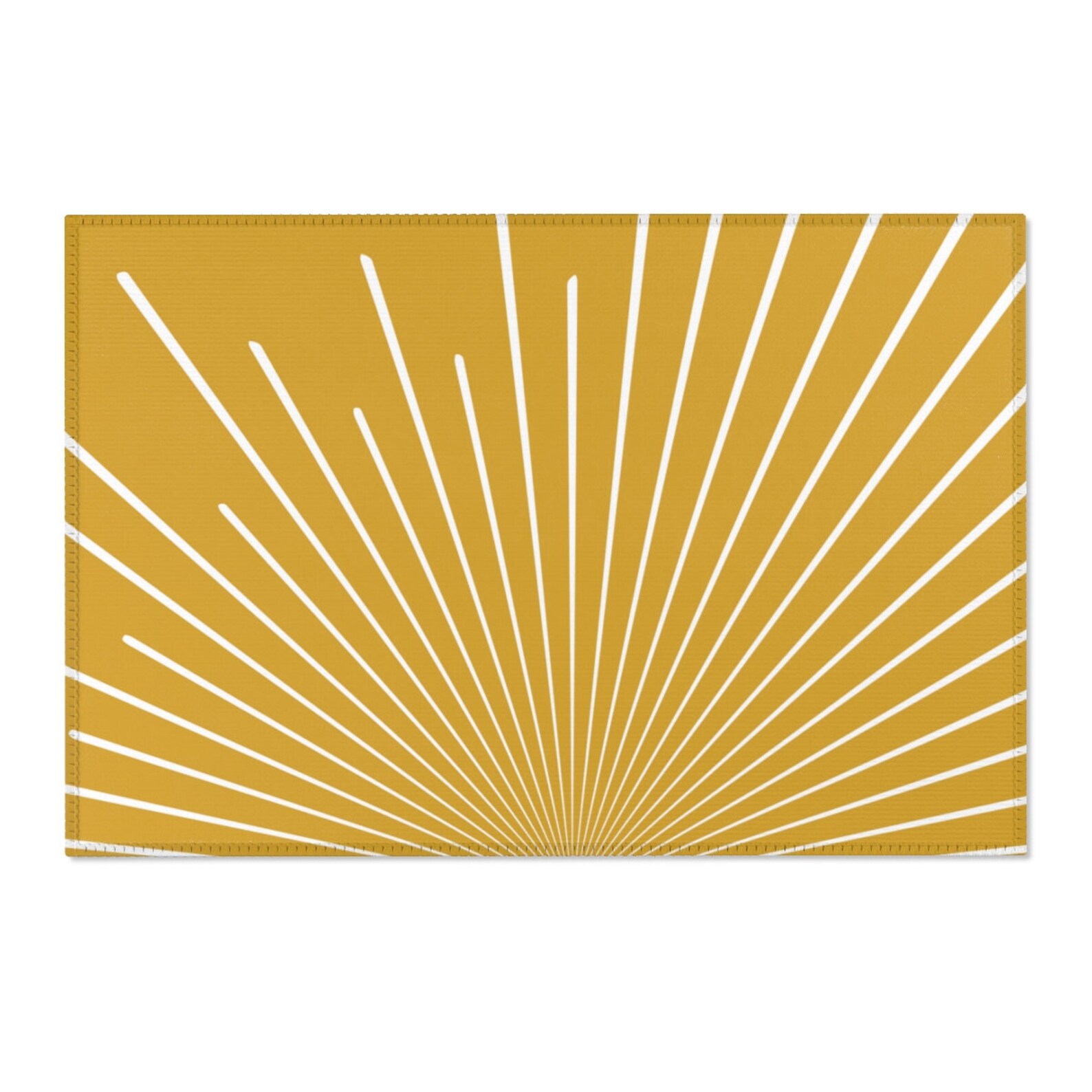 Boho Rug Mid Century Modern Sun Area Rug Mustard Yellow - Etsy