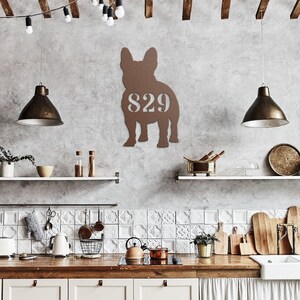 French Bulldog Custom House Number Sign, French Bulldog Gifts ...