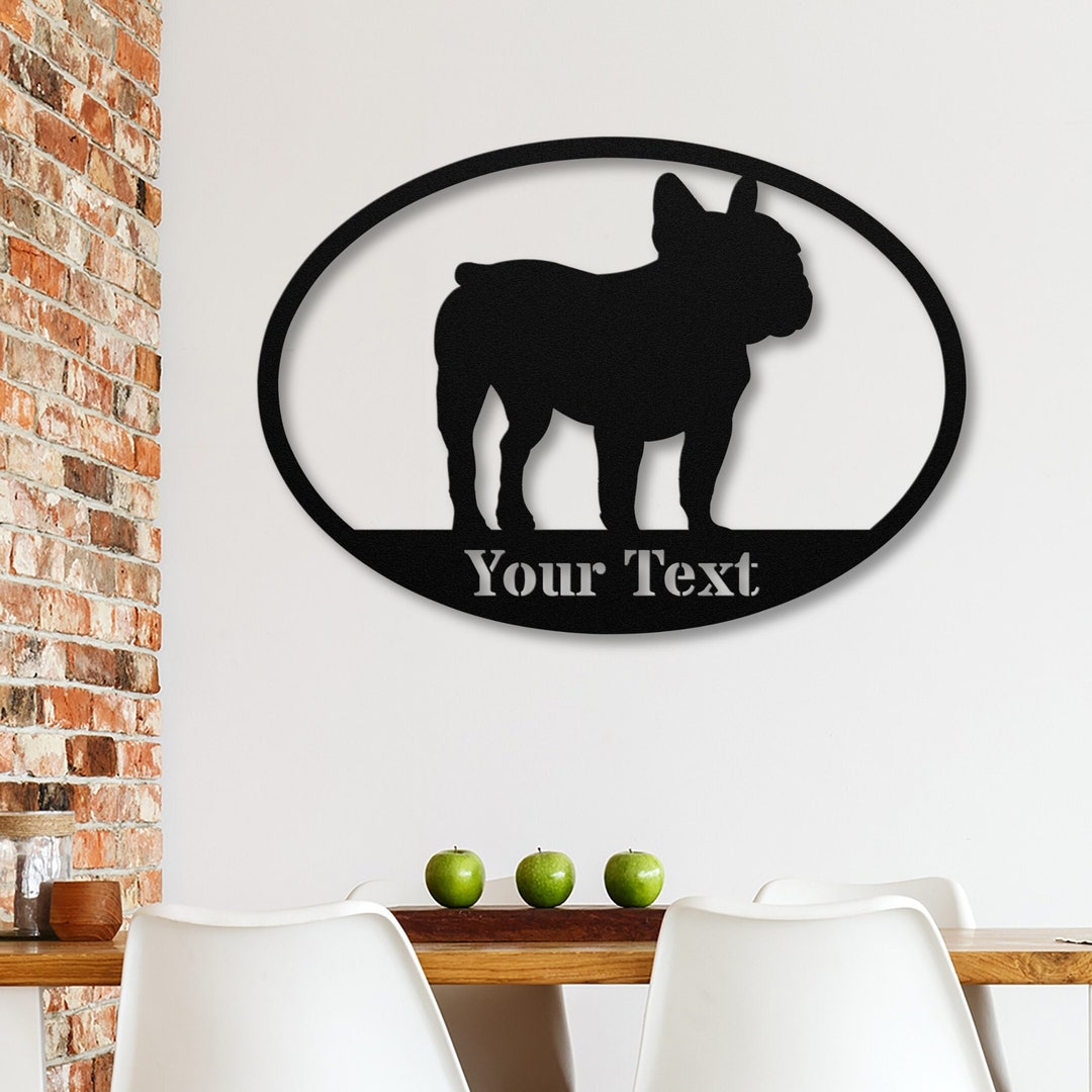 Personalized French Bulldog Gifts, Custom Frenchie Metal Wall Art ...